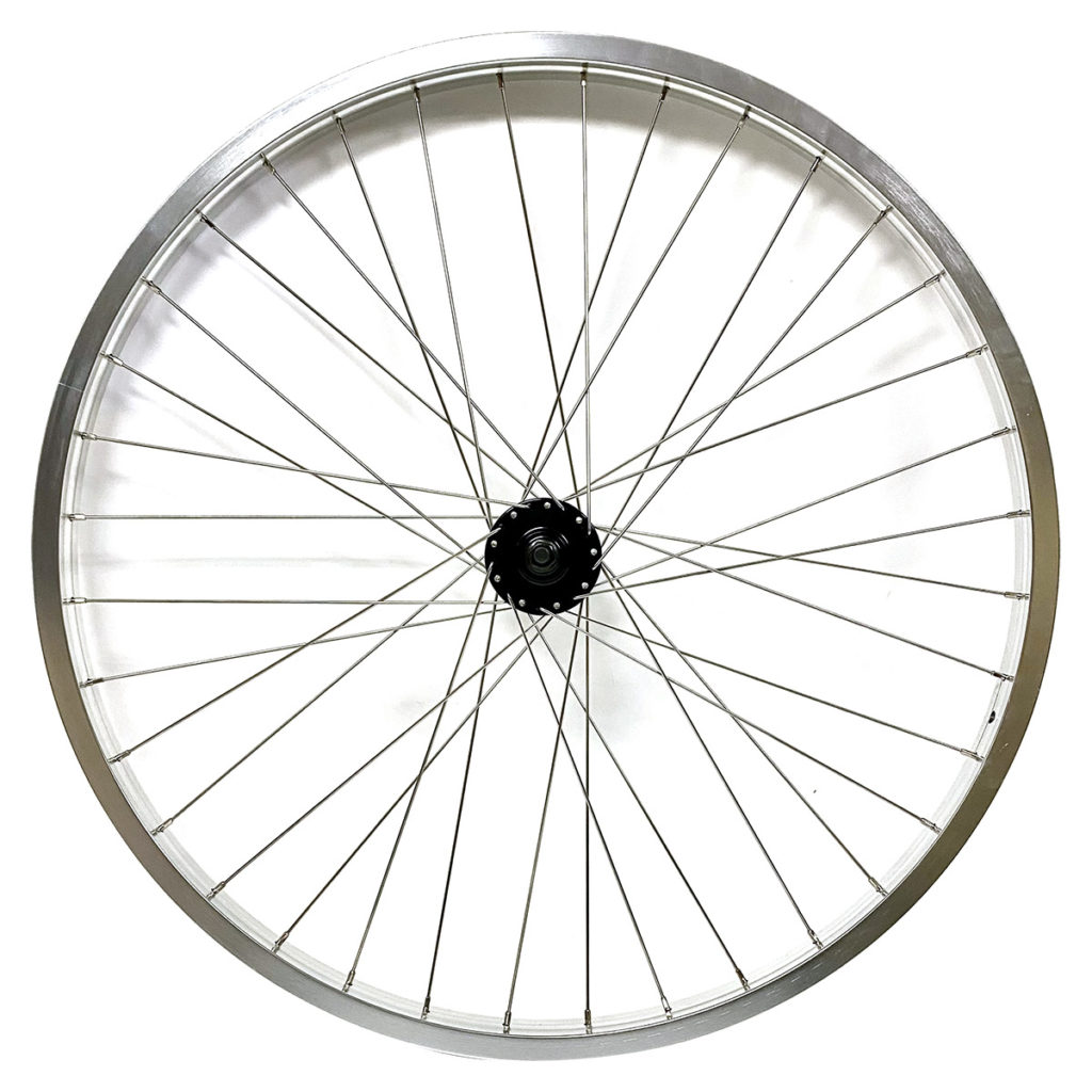 29″ Covid Cruiser Rear Wheel Silver W/black Hub – S&M Bikes